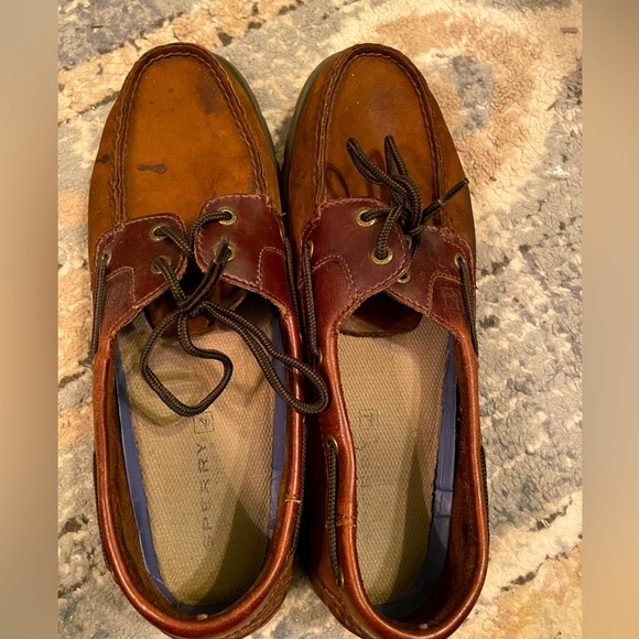 Sperry | Shoes | Sperry Top Sider Brown Leather Authentic 2eye Boat ...